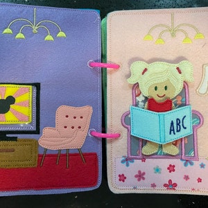 Quiet Book Page Embroidery Design, Boy Toddler Quiet Book Pattern, in ...