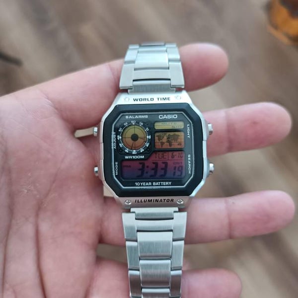 Moonphase - Casio Royale (AE1200) Custom Digital World Time Watch Mod ...