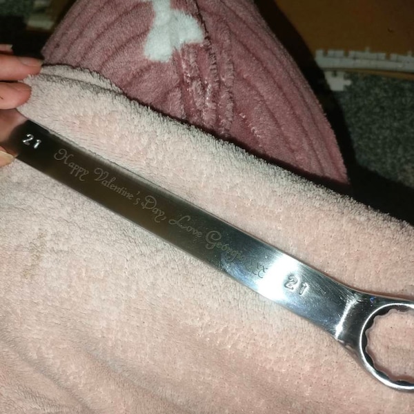 Engraved Wrench, Custom Engraved Text or Logo, Personalized Design ...
