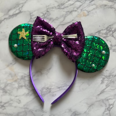Mermaid Mouse Ears, Mermaid Minnie Ears, Little Mermaid Minnie Ears ...
