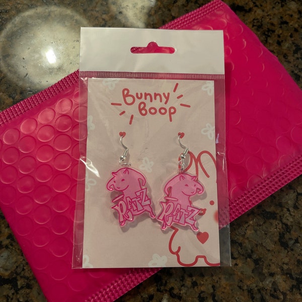BUNNYBOOP RATZ Meme Fun Earrings, Cute Acrylic Earrings, Aesthetic ...