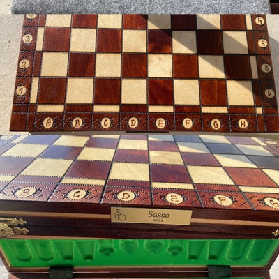 Personalized Wooden Chess Pieces & Storage Box Staunton - Etsy