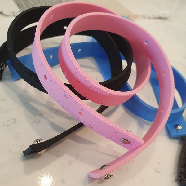 RUBBER WRIST RULER | Tape Measure Bracelet | Leather Cuff | Leather ...
