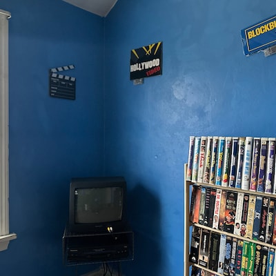 Blockbuster Video Movie Store Fan Shelf Display Collection Room Sign ...