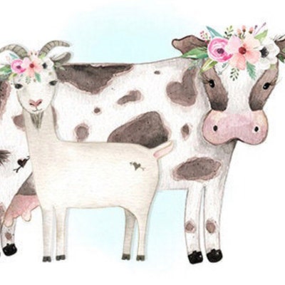 PRINTABLE Farmhouse Animals Farm Animal Print Baby Girl - Etsy