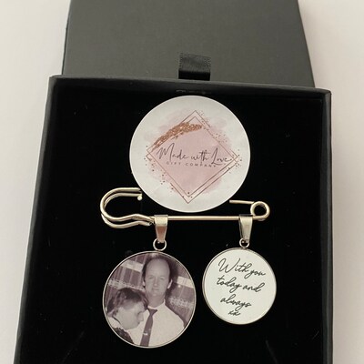 Groom Photo Buttonhole Charm With Poem Charm Personalised - Etsy UK