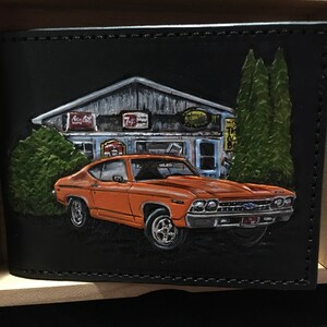 Custom Mercedes Tooled Bifold Wallet / Classic Car Handmade | Etsy