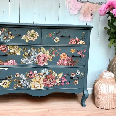 Floral Net Stencil Redesign With Prima Finnabair - Etsy