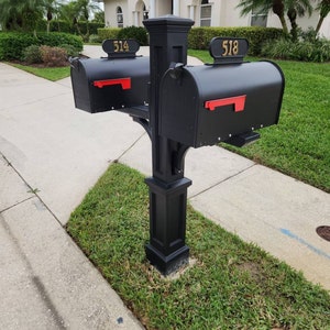 Mailbox Address Number Plate 1 With Brass Numbers - Etsy