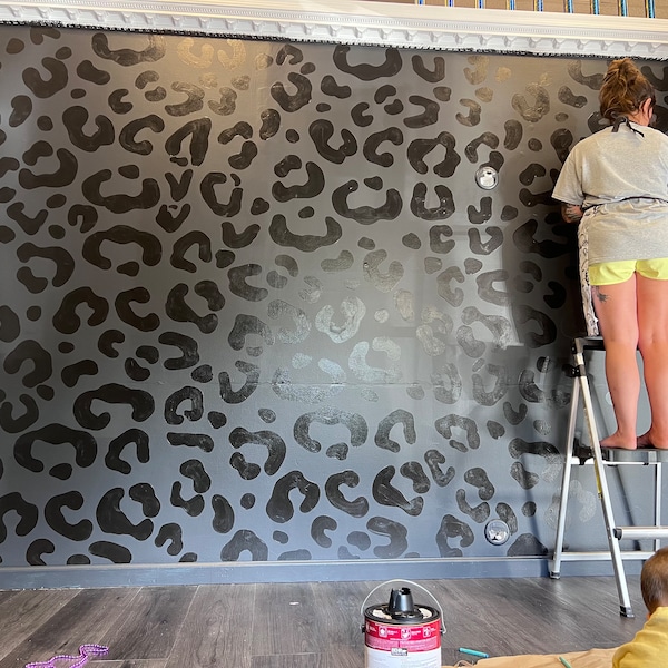 Oversized Leopard Print Wall Stencil: Reusable DIY Home Decor - Etsy