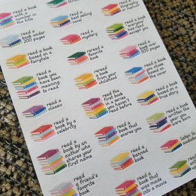 Reading Challenge Planner Stickers Reading Planner Stickers Reading ...