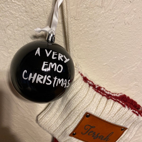 Emo Christmas Ornament - A Very Emo Christmas, Make Christmas Emo Again ...