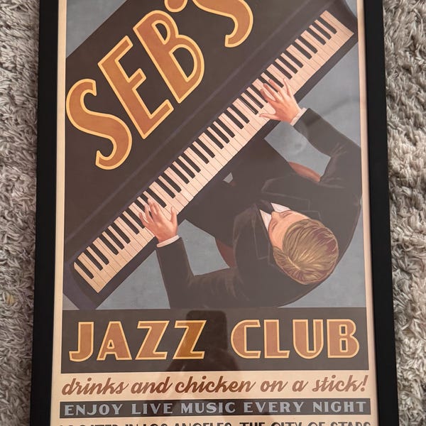 Seb's Jazz Club Retro Vintage Ad Poster | Inspired by La La Land & Los ...
