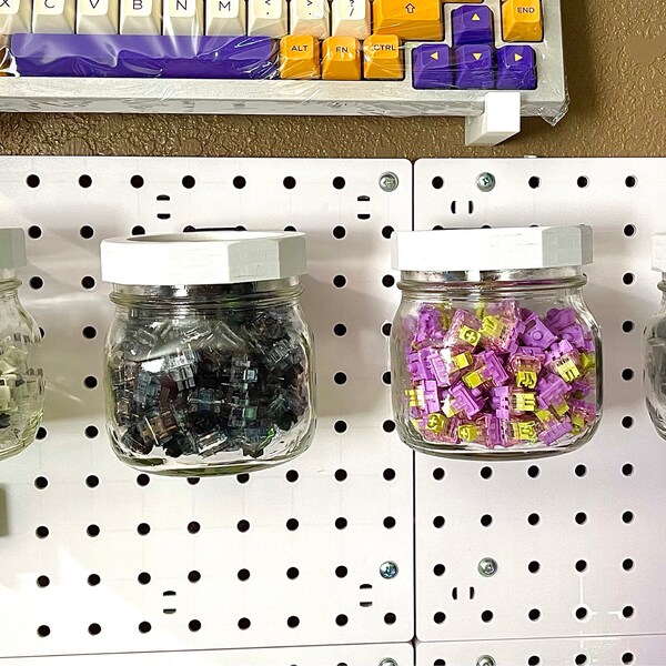 Mason Jar Pegboard Lids - Wide Mouth - Etsy