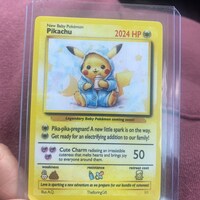 Pokemon Pregnancy Card Pikachu and Charmander Design Custom Pokemon ...