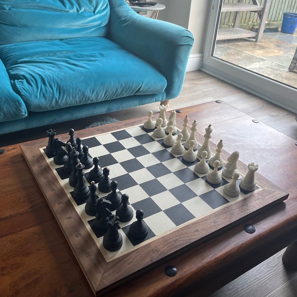 Luxury Tournament Chess Set, Large Chess Board, Gorgeous Walnut Brass ...