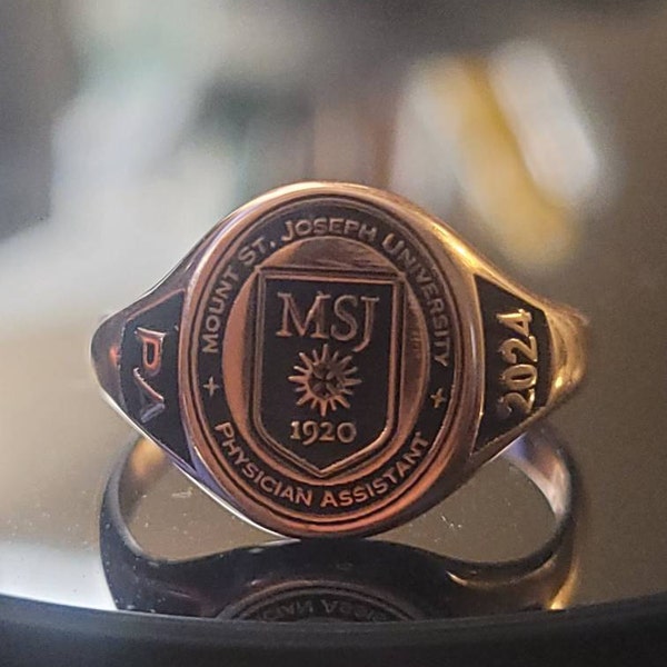 Oval Graduation Ring-tiny College Ring-class Rings-school Rings-senior ...