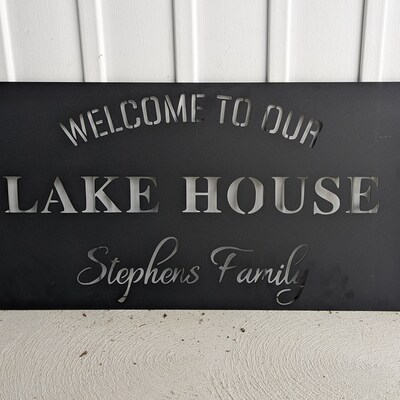 Round Welcome Metal Sign Welcome Sign Outdoor Welcome Sign - Etsy