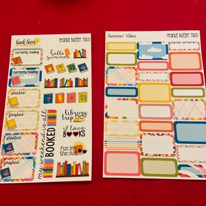 Reading Challenge Planner Stickers Reading Planner Stickers | Etsy