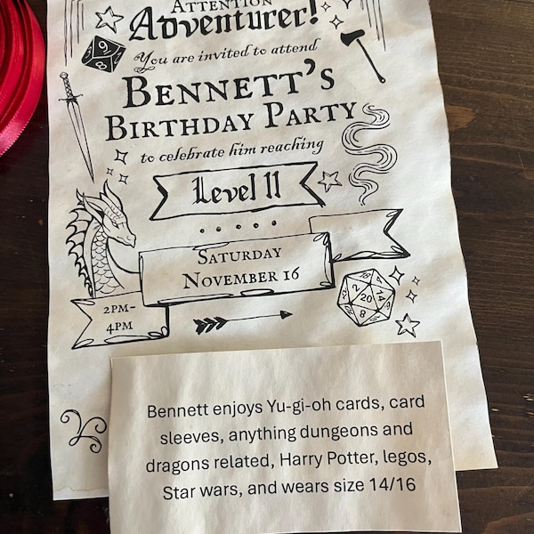 Dnd Baby Announcement Template, Dungeons and Dragons Birth of Baby ...