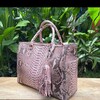 Genuine Python Leather, Natural Python Leather, Hide Snake Skin, Brown ...