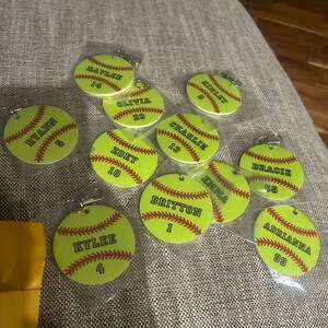 Personalized Baseball Key Chain / Bag Tag / Team Gift - Etsy