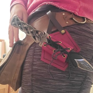 Leather Potion Bottle Holder / Glass Flask / Leather Bottle Strap ...