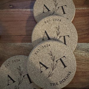 Set of 100 Personalized Cork Coaster Wedding Favors Wedding ...