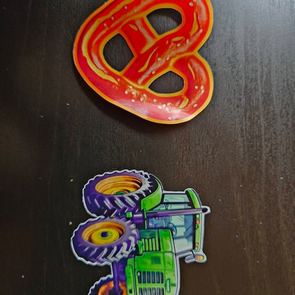 Circular Red Tractor Sticker - Etsy