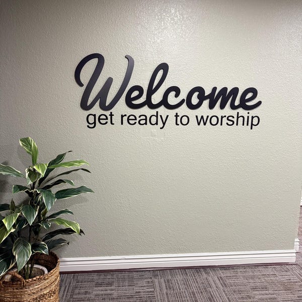 Welcome Sign Get Ready to Worship in 3D Letters - Church Worship Sign ...