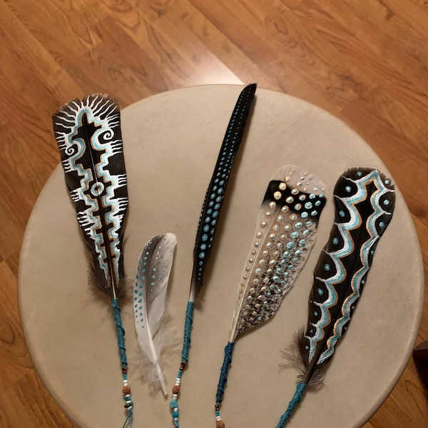 Aztec Sky.:. One Painted Feather/smudging/ceremony/prayer//blessing ...