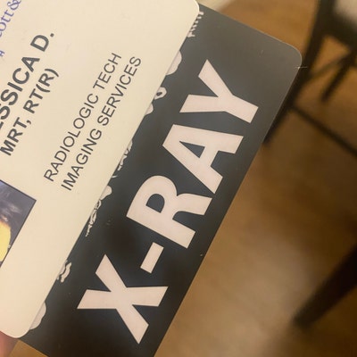 X-ray/radiology Badge Buddy Black Skeleton Themed Radiology Horizontal Badge Id Card by Badgezoo ...