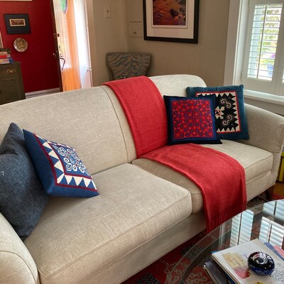 New Zealand Sheep Wool Blanket Sage Green 100% Natural Wool Couch Throw ...