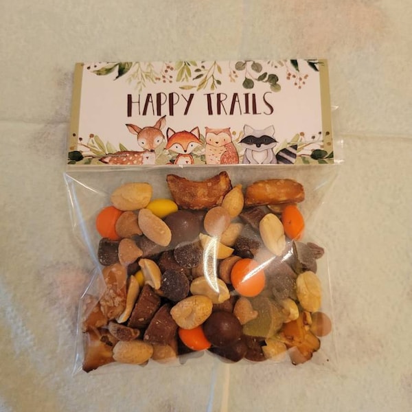 Woodland Trail Mix Treat Bag Toppers and Bags Set of 12 - Etsy
