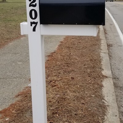 Vertical 10.50 High, 2pc. Reflective Mailbox Numbers Decals, Custom ...
