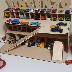 Toy Car Wood Storage Hot Wheels Case Personalized Car Gift for Boy Wood ...