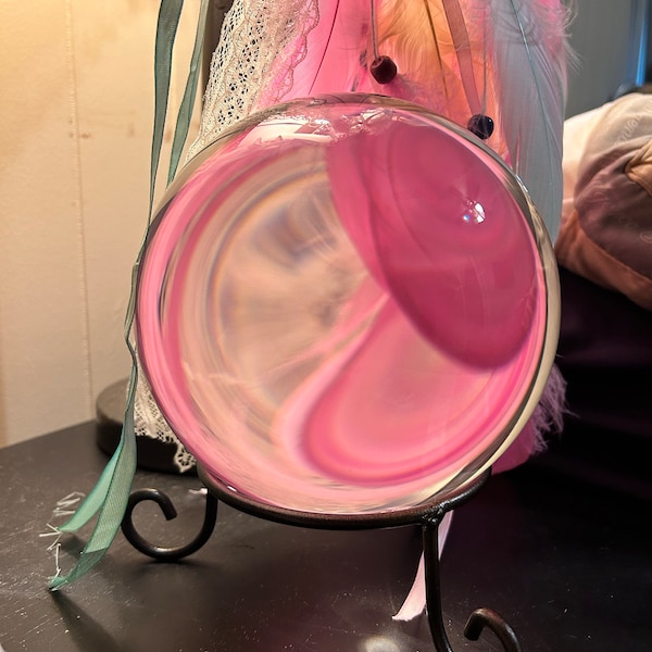 BLACK OBSIDIAN SPHERE Large Gazing Crystal, Magic Scrying Orb ...