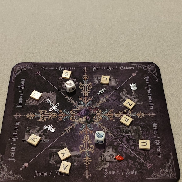 Charm Casting Mat, Dice Casting Mat, Royal Purple, Divination Mat - Etsy