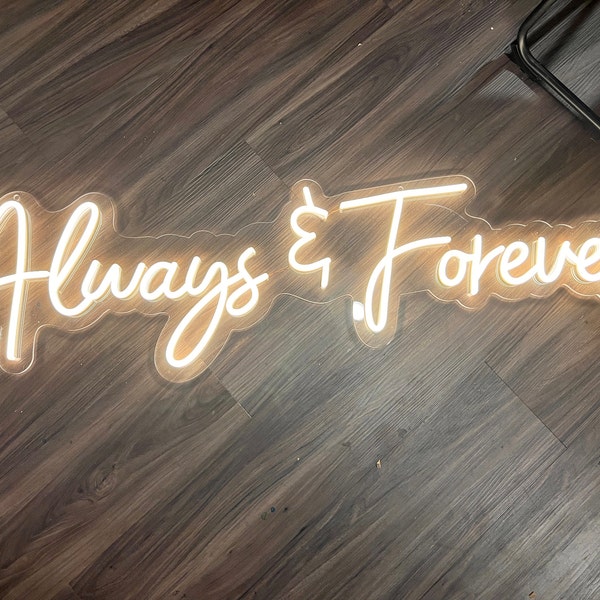 Always and Forever Neon Sign Custom Wedding Decor, Neon Lights Wall ...