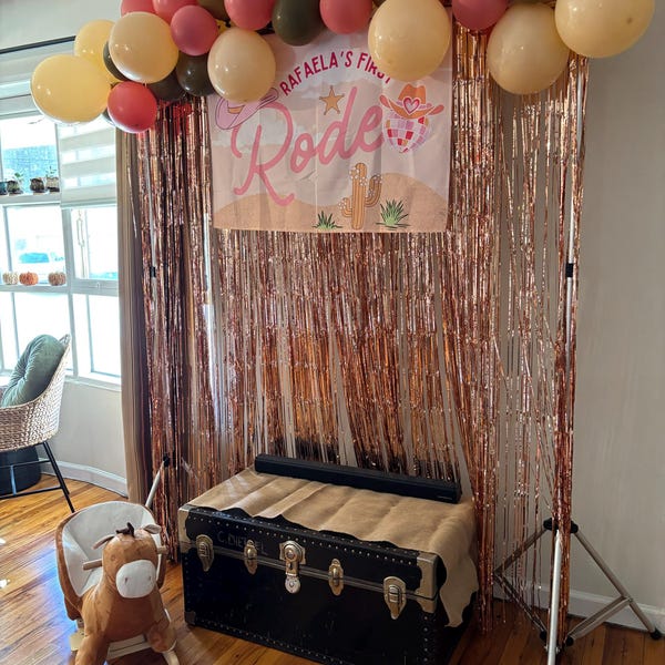 Custom First Rodeo Birthday Banner Rodeo Party Decorations Personalized ...