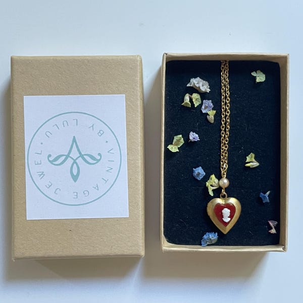 Gold Vintage Locket Necklace, Pearl Locket Necklace, Flower Locket ...