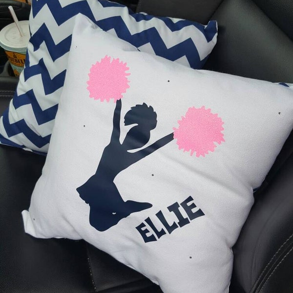 PERSONALIZED CHEERLEADER Pillow Pom Poms Dance Team Cheer Squad Printed ...