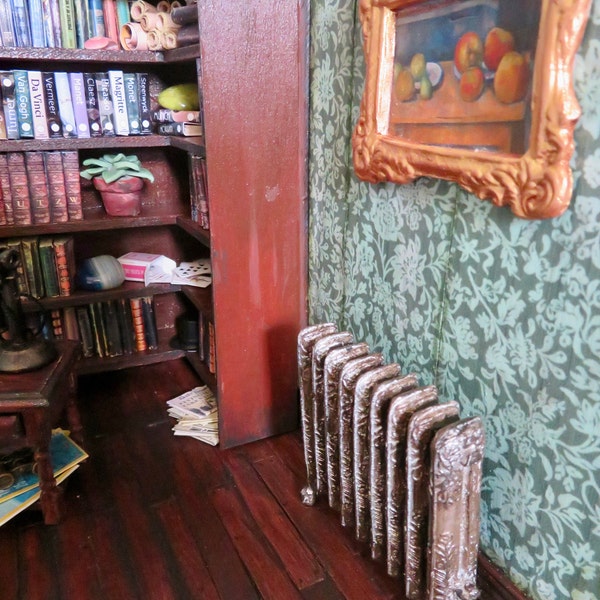 Dolls House Ornamental Victorian Radiator Antique Silver Miniature 1:12 ...