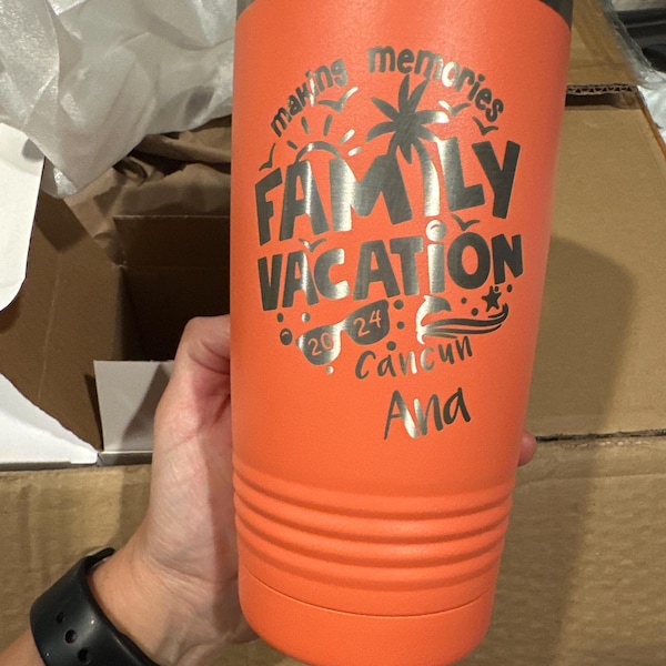 Personalized Vacation Tumbler, Family Vacation Cups, Beach Vacation ...