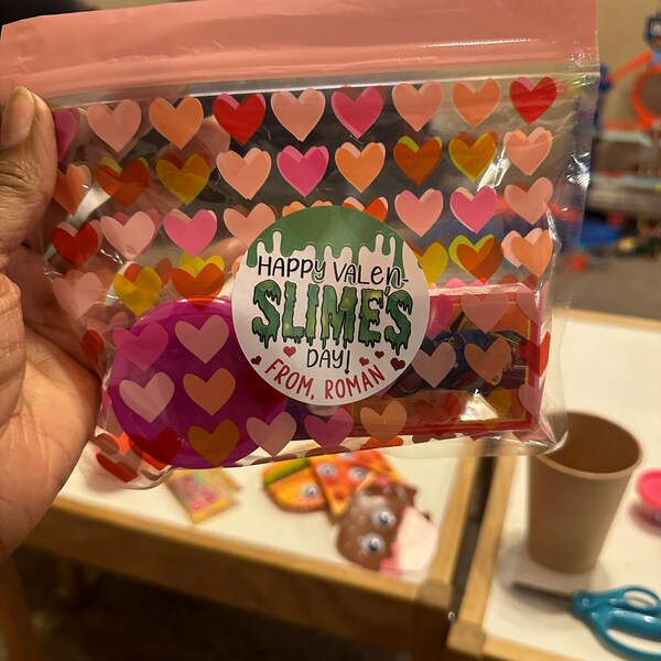 Valentines Day Stickers, Personalized Slime Valentines Stickers ...