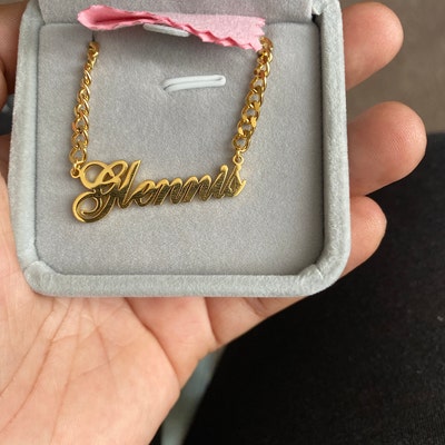 Curb Chain Name Necklace Custom Name Necklace Name Necklace gift for ...