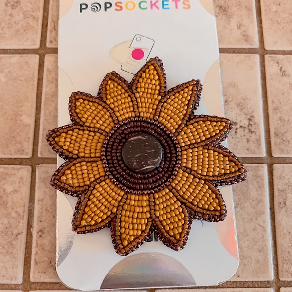 Sunflower Beaded Popsocket Phone Accessory - Etsy Canada