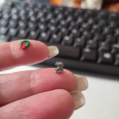 Micro Baby Elephant Miniature Figurines for Jewelry, Diorama's, Resin ...