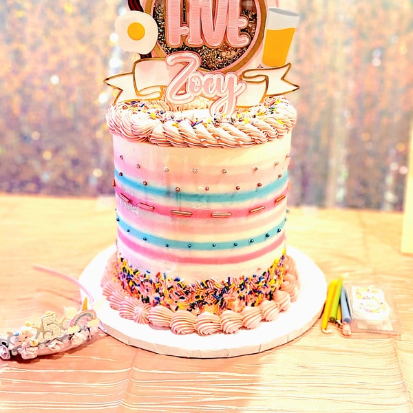 Breakfast Birthday Cake Topper, Brunch Cake Topper, Pancakes and ...