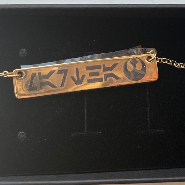 Star Wars Aurebesh Name Necklace, Jedi Order Custom Rebel Alliance Star ...